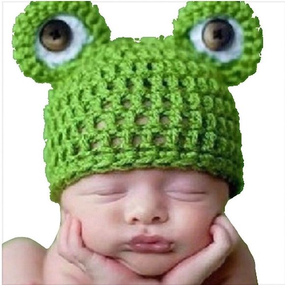 Costumes | Frog Newborn Crochet Baby Knit Hat | Poshmark